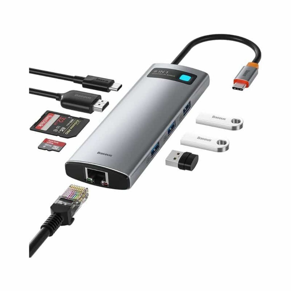 Baseus 8 In 1 Port Type C Hub price in Kenya - Avechi